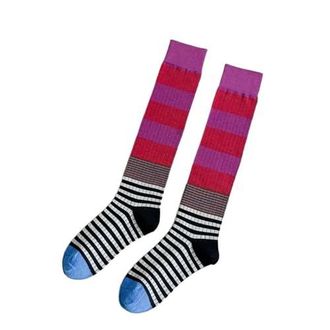 Generico Chaussettes hautes au genou style cor&eacute;en, design r&eacute;tro polyvalent pour femme (2 paires), Color-k, EU35-40