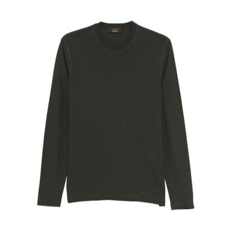 Zanone Homme, Tops, Noir, Taille: 4XL T-shirt Icecotton &agrave; col rond et manches longues