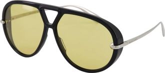 Bottega Veneta unisex, Accessoires, Noir, Taille: 63 MM Lunettes de Soleil Pilote Noires et &Eacute;l&eacute;gantes