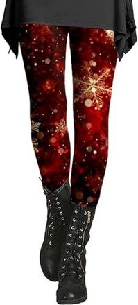 Generic Legging long pour femme imprimé à paillettes tendance taille haute slim fit pantalon long Tommy Control décontracté doux confortable serré extensible 