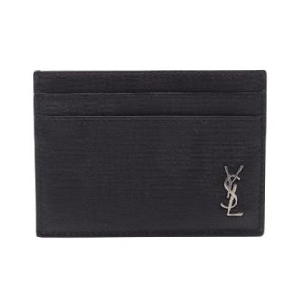 Saint Laurent Pre-owned Tiny Cassandra Leather Card Case - Homme - Pre-owned - Noir - Taille: ONE Size