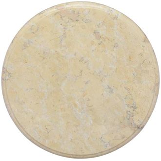 vidaXL Dessus de table Cr&egrave;me &Oslash;40x2,5 cm Marbre