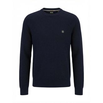 HUGO BOSS Homme, Pulls, Bleu, Taille: S Ullian Ribbed Sweater