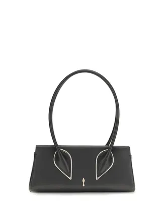 Christian Louboutin Womens Shoulder Bag Venus Black Calfskin Leather Handbags Hand