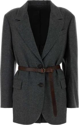 Brunello Cucinelli Anzug-Jacke - - Jackets - Damen - Grau - S