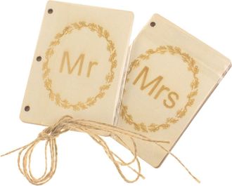 DOITOOL 4 St&uuml;ck Rustikales Holz Gel&uuml;bdebuch Hochzeit 2 Kraftpapier Ehegel&uuml;bde Notizbuch mit Juteschnur Stabiles Selbstgemacht Hochzeits Tagebuch f&uuml;r Hochzeits