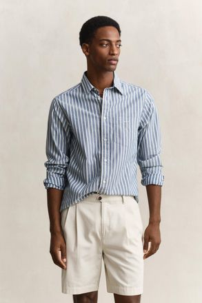 GANT Herren Regular Fit Dobby Striped Hemd (XXXL) FADED DENIM
