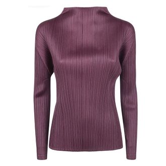 Issey Miyake Damen, Oberteile, Braun, LGr&ouml;&szlig;e