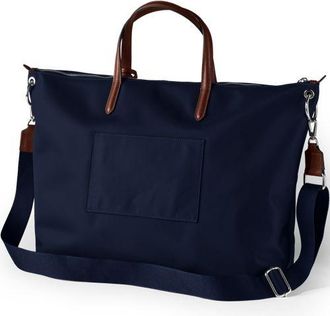 Lands End Wasserabweisende, verstaubare Reise-Shoppertasche, Damen, Größe:null regular, Blau, Nylon/Leder, by Lands End
