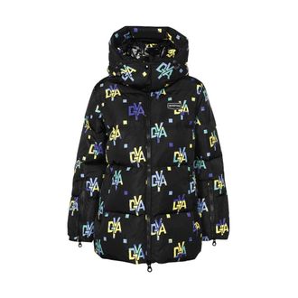 Duvetica Monogramm-Print Daunenjacke - - Jackets - Damen - Schwarzk - M