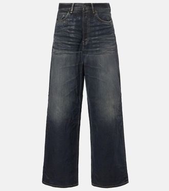 Acne Studios Jean ample Glossy à taille mi-haute