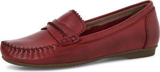 Marco Tozzi Damen Mokassins aus Leder Elegant, Rot (Red), 40 EU