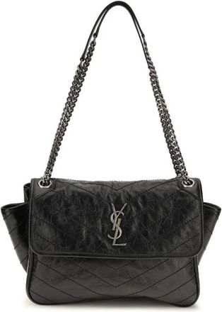 Saint Laurent Monogram Quilted Leather Shoulder Bag - - Bags - Damen - Schwarzk - ONE SIZE