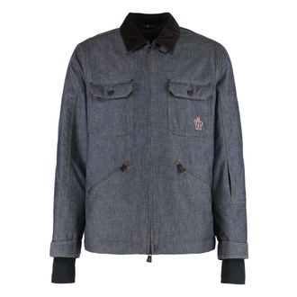 Moncler Homme, Vestes, Bleu, Taille: L Croatan Denim Down Shirt Jacket