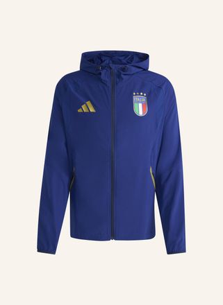 adidas Italien Tiro Travel Windbreaker, Durchgehender Reissverschluss blau