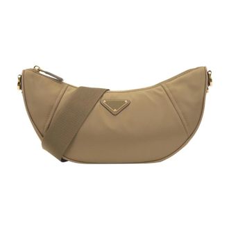 Prada Cerniera Umh&auml;ngetasche - - Bags - Damen - Beige - ONE SIZE