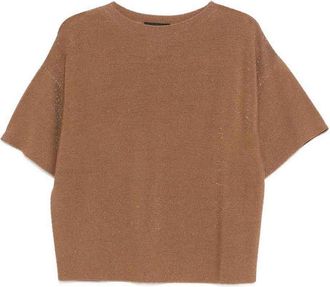 Fabiana Filippi Pull Col Rond - Marron