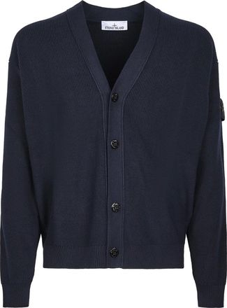 Stone Island Homme, Pulls, Bleu, Taille: XL Cardigan Oversize C&ocirc;tel&eacute;