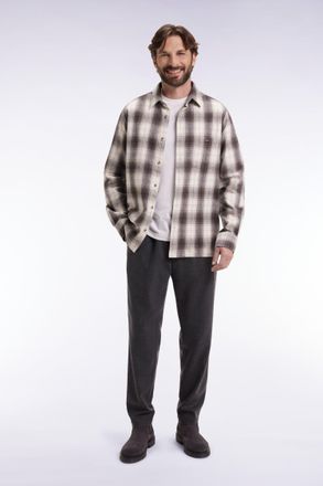 Eden Park Pantalon &Agrave; Taille &Eacute;lastique Gris Chin&eacute; Coupe Modern