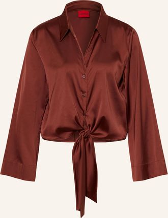 HUGO BOSS Hugo Satinbluse Errika braun