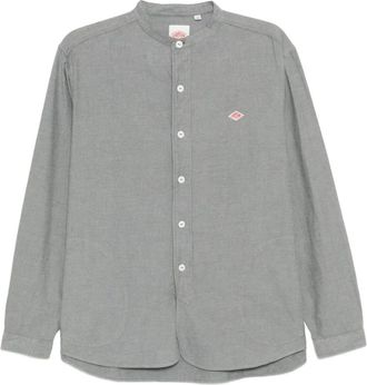 Danton Hemd mit Logo-Stickerei - Grau