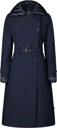 Save The Duck Femme, Manteaux, Bleu, Taille: 38 FR Gabrielle Trench Coat