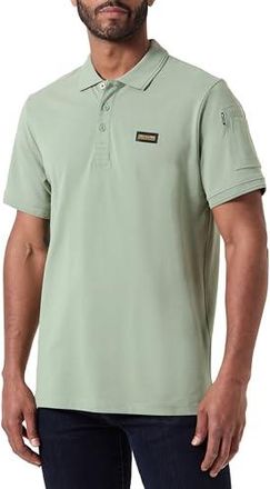 Only & Sons Polo à Manches Courtes col boutonné pour Hommes - Chemise décontractée en Coton, Couleurs:Vert-3, Size:L