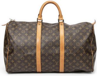 Louis Vuitton Crossbody Bags - Keepall 50 - Gr. unisize - in Braun - f&uuml;r Damen