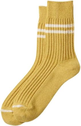 RoToTo Homme, Sous-v&ecirc;tements, Jaune, Taille: S Chaussettes Hautes en Laine M&eacute;rinos dAgneau