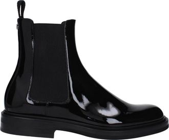 Dolce & Gabbana Ankle-Boots aus Lackleder - - Shoes - Herren - Schwarzk - 40 EU