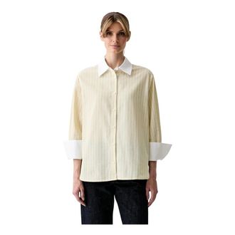 Barbour Avon Gestreiftes Relaxed Langarmhemd - - Blouses & Shirts - Damen - Beige - L