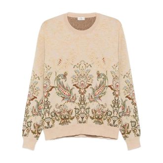 Etro Pullover mit Rundhalsausschnitt aus Intarsienstrick - - Knitwear - Herren - Beige - M