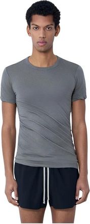 Rick Owens Homme, Tops, Gris, Taille: M T-Shirt Ras du Cou