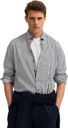 Bugatti Herren Hemd Langarm Button-Down-Kragen Baumwolle