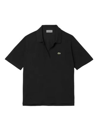 Lacoste Poloshirt mit Logo-Patch - Schwarz