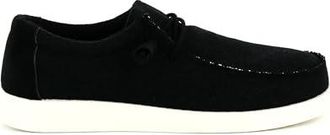 UOMO Design Mocassins Homme Décontractés en Toile, Légers, Confortables Slip-on Souples avec Semelle Confort - Denis (Noir, 43)