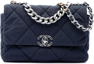 Chanel Pre-owned 19 Sac port&eacute; &eacute;paule - Femme - Pre-owned - Bleu - Taille: ONE Size