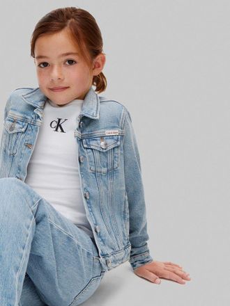 Calvin Klein Jeans Jeansjacke DENIM WASH Regular fit f&uuml;r Kinder mit Taschen