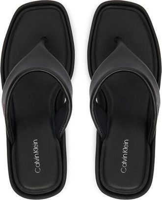 Calvin Klein Zehentrenner Wedge 70 Sndl Thong Lth HW0HW02880 Schwarz