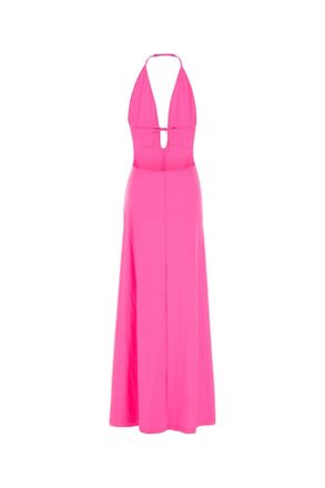 Balenciaga Womens Fluo Pink Stretch Nylon Dress Neon Exterior: Elastane Abiti