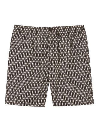 Lacoste Gemusterte Shorts - Braun