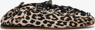 Ganni Sporty ballerina en l&eacute;opard - Taille 41 Multicolore - Pour Femme