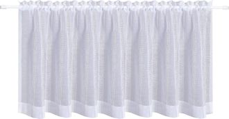 Happy Home Scheibengardine BEA Gardine weiß B/H: 140/50 cm halbtansparente Bistrogardine