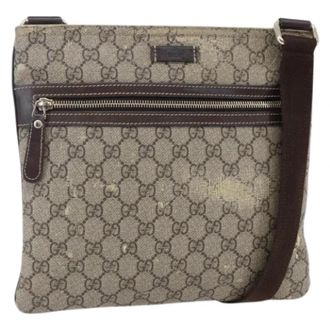 Gucci Pre-owned Vintage Leder Crossbody Bag - - Pre-owned - Damen - Beige - ONE SIZE