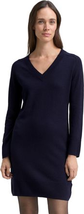 Tom Tailor Damen 1049139 Strickkleid Mit Kaschmir-Anteil, 13160 - Knitted Navy Melange, 38 EU