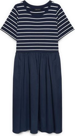 Fiorella Rubino Femme, Robes, Bleu, Taille: 38 FR Robe hybride trap&egrave;ze