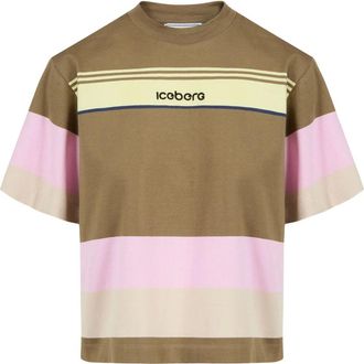 Iceberg Femme, Tops, Multicolore, Taille: 40 FR T-shirt coupe d&eacute;contract&eacute;e