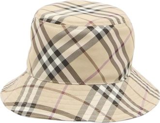 Burberry Femme, Accessoires, Beige, Taille: ONE Size Check Bucket Hat