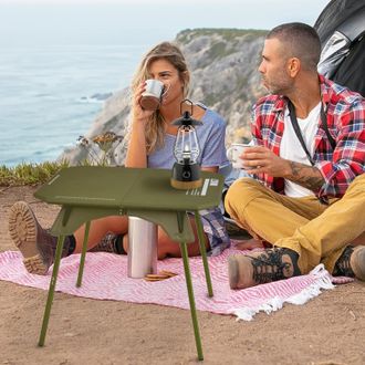 Generic Picknicktisch faltbar - Camping, tragbar, Reisem&ouml;bel, kompakt, rutschfest, zusammenklappbar, vielseitig einsetzbar