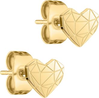 Liebeskind Ohrstecker Mini Broken Heart Edelstahl IP Gold